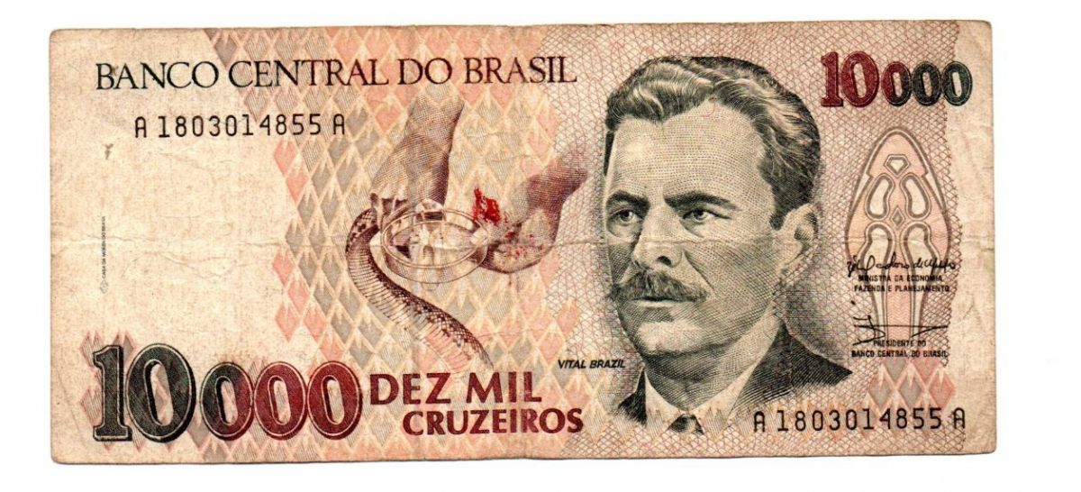 Numis Market - C223 - 10000 Cruzeiros - Vital Brazil - Data: 1991 ...
