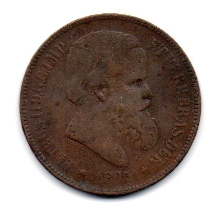 Numis Market - 1875 - 40 Réis - Moeda Brasil Império